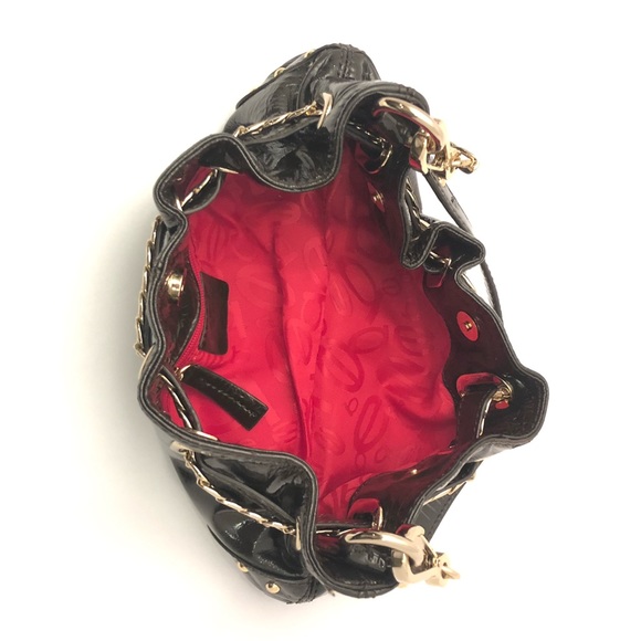 bebe | Bags | Bebe Mini Hand Bag With Red Lining Dark Brown | Poshmark